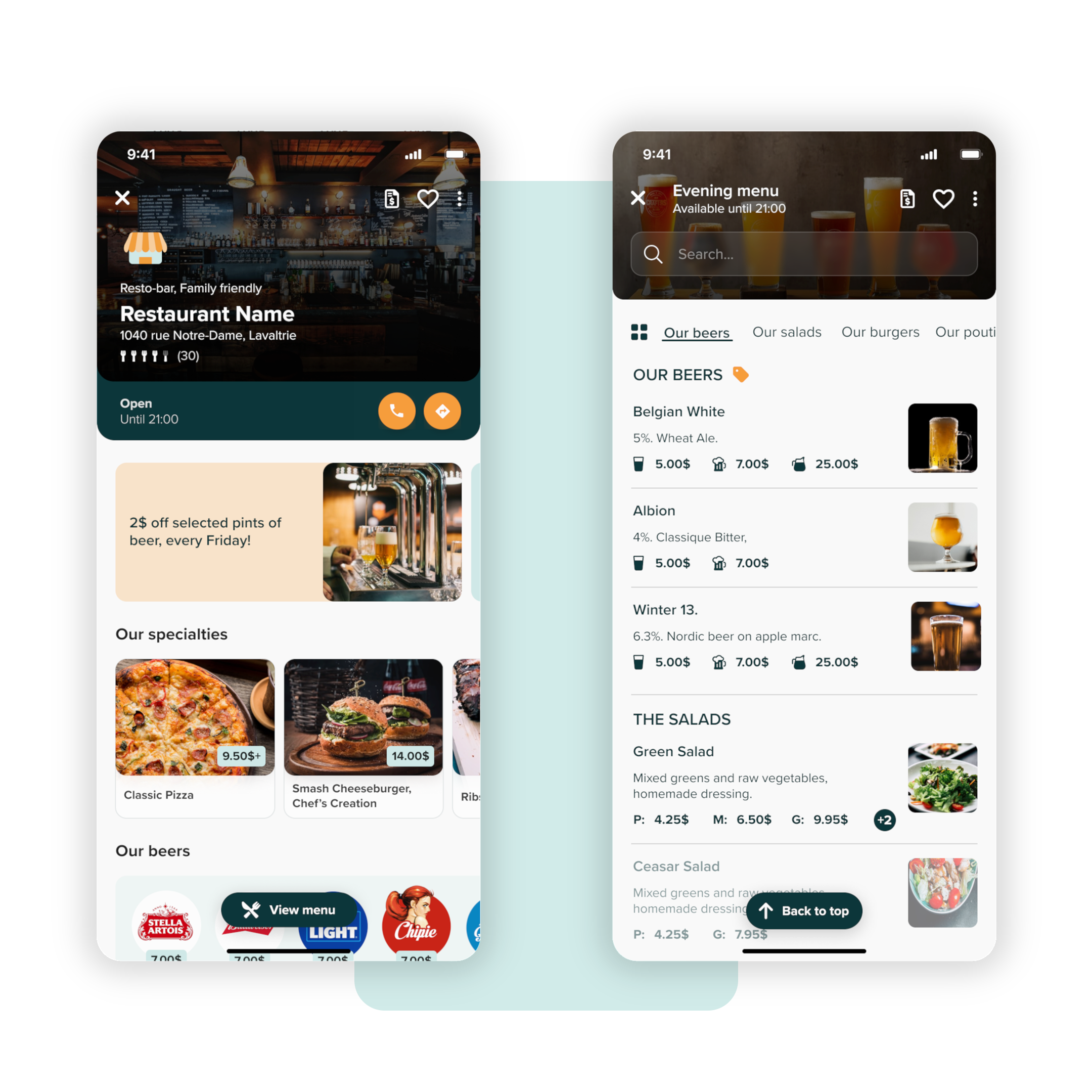 Terminé les menus imprimé | Me N ü